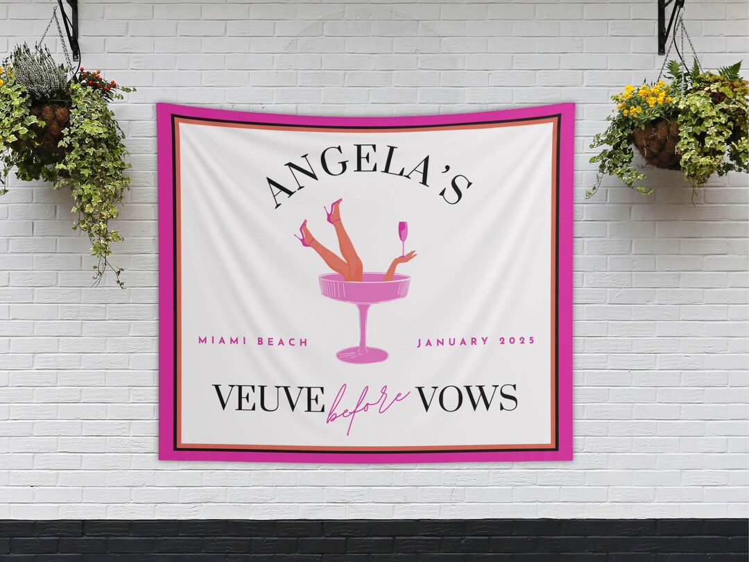 Custom Veuve Before Vows Bachelorette Tapestry: Champagne Photo ...