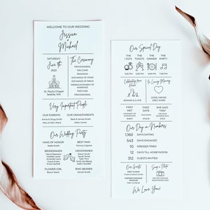 Wedding Program Timeline Template - Etsy