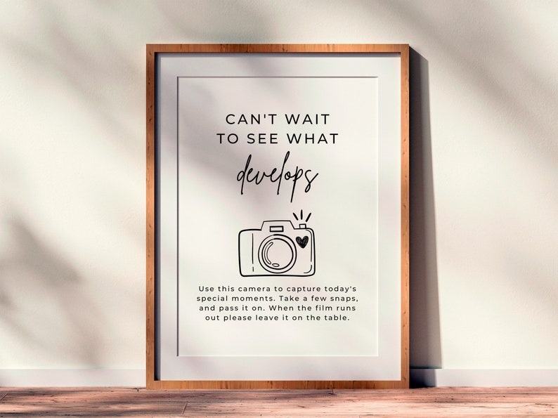 Disposable Camera Wedding Sign, I Spy Photo Game (digital Download) - Etsy