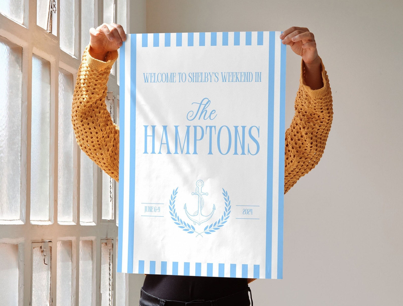 Hamptons Bachelorette Party Welcome Sign, Last Toast on the Coast ...