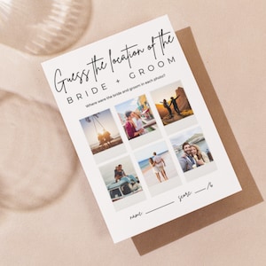 Where Were They, Bride and Groom Game, Couples Shower Game, Guess the ...