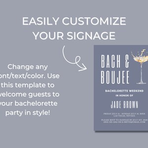 Bach and Boujee Bachelorette Itinerary Template and Invite, Glitz and ...