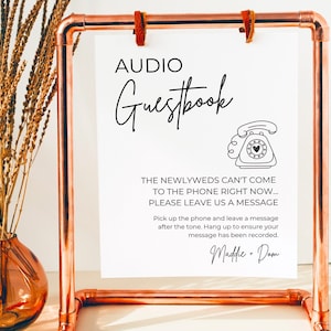 Audio Guestbook Sign, Phone Message Guest Book, Unique Guestbook ...