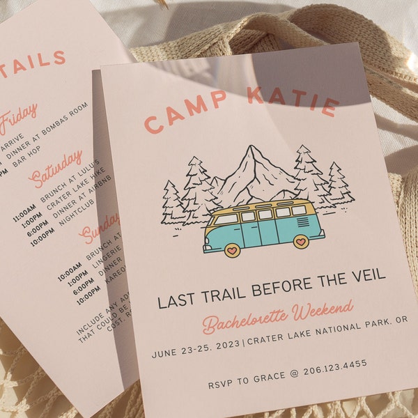 Last Trail Before the Veil Invitation - Etsy