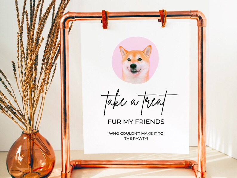 Dog Wedding Favor Sign, Please Take One, Love is Sweet Take A Treat ...