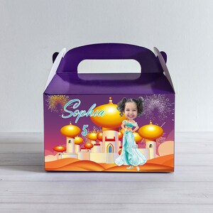 Personalised Jasmine Face Gift Box Children’s Party Box Gift Bag Favour ...