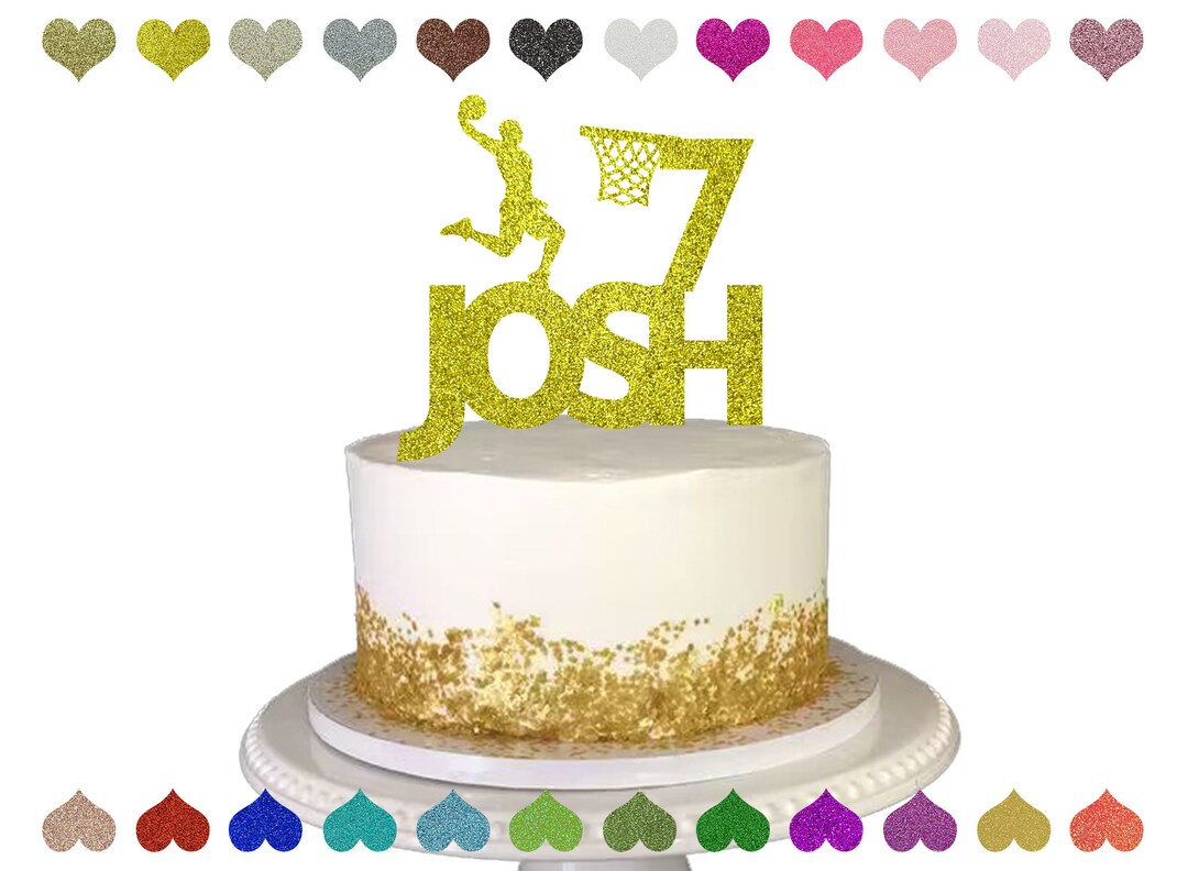 Custom Basketball Cake Topper, Happy Birthday Basketball Cake Topper ...