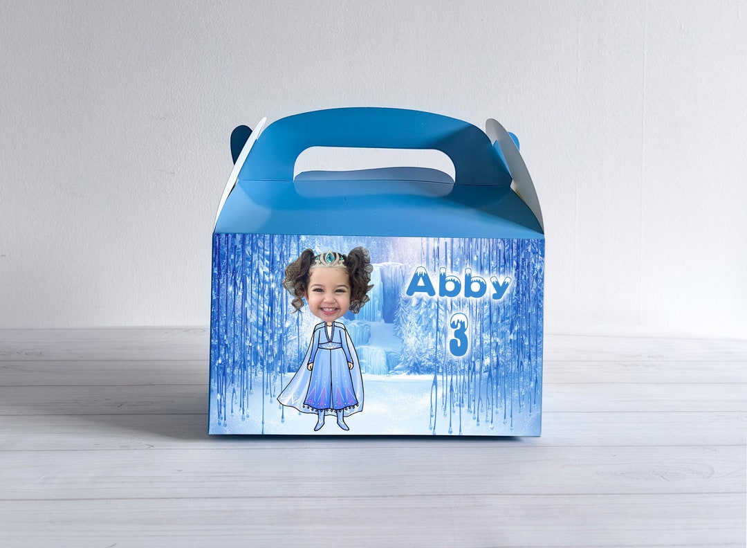 Personalised Frozen Elsa Face Gift Box Children’s Party Box Gift Bag ...