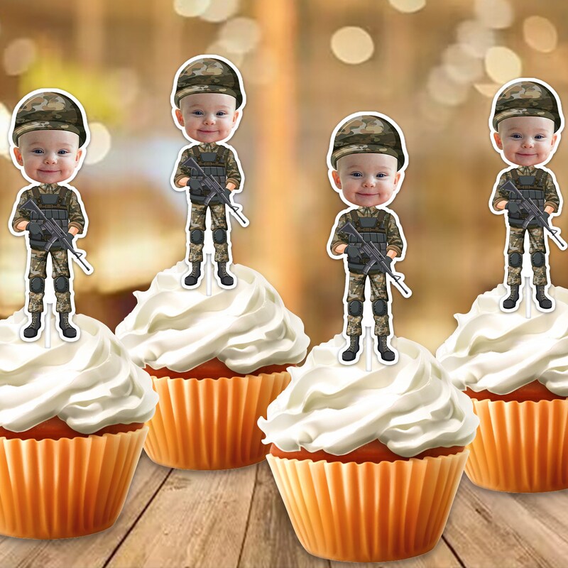 Army Cupcake Toppers - Etsy