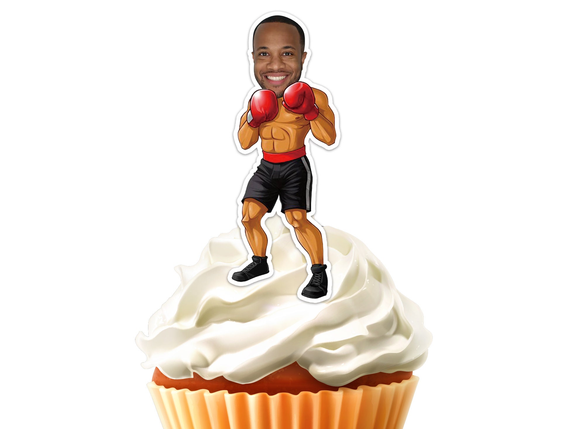 Printable Boxing Custom Photo Cupcake Topperpersonalised - Etsy