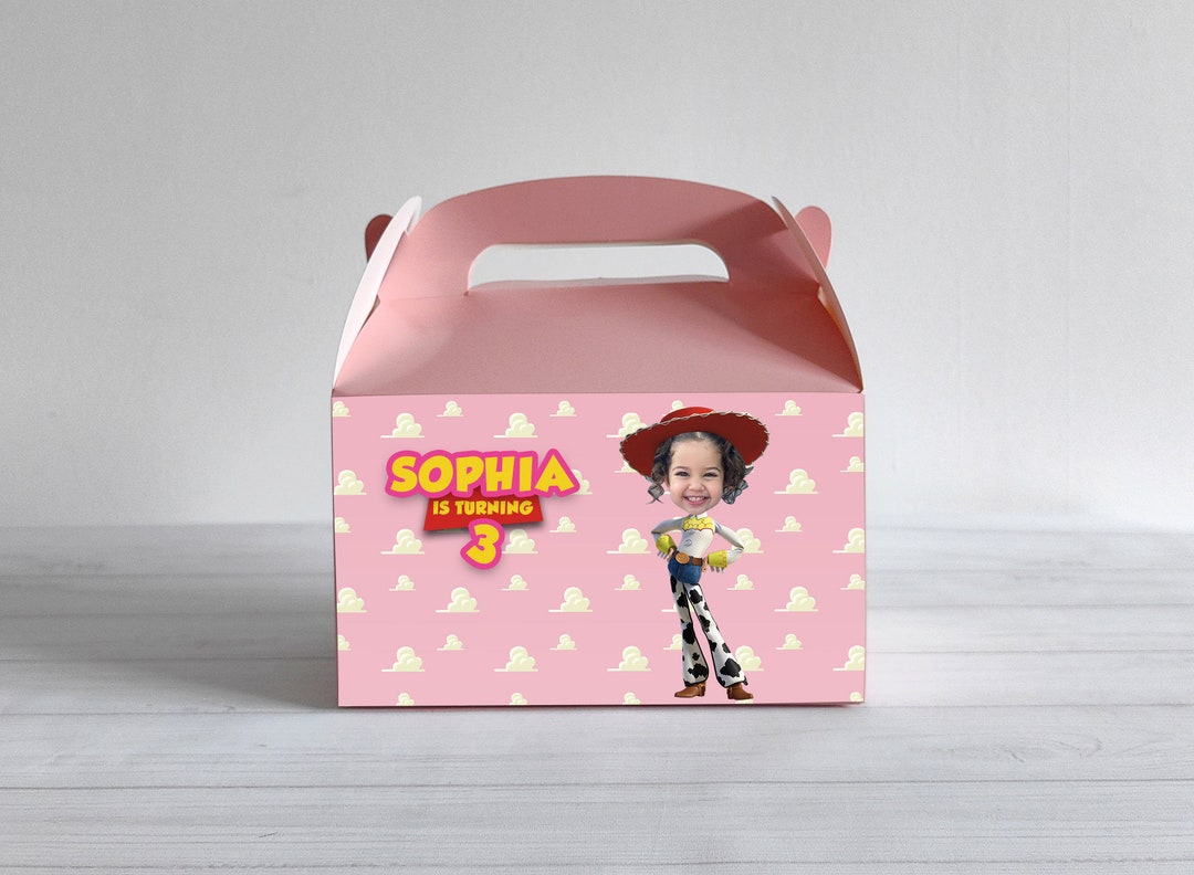 Personalised Jessie Face Gift Box Children’s Party Box Gift Bag Favour ...
