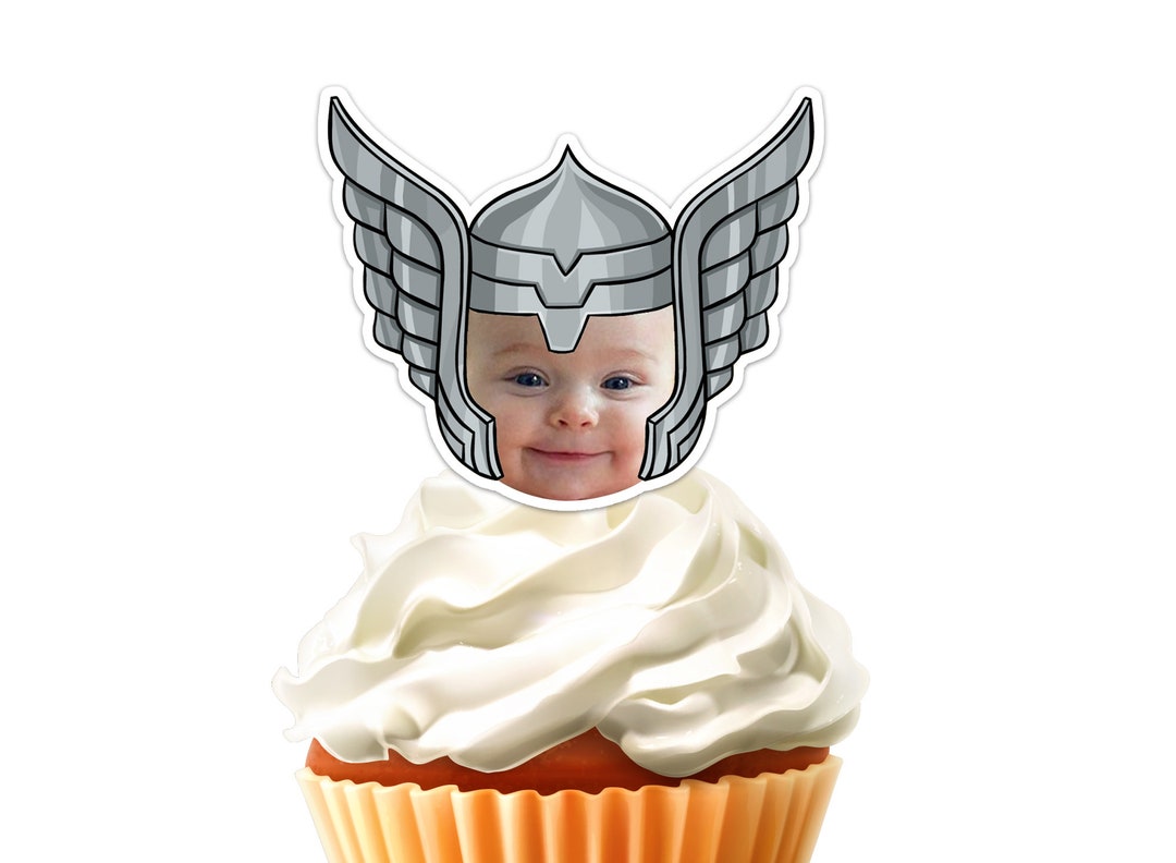 Printable Thor Face Custom Photo Cupcake Topperpersonalised - Etsy