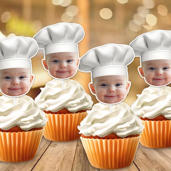 Chef Cupcake Toppers - Etsy