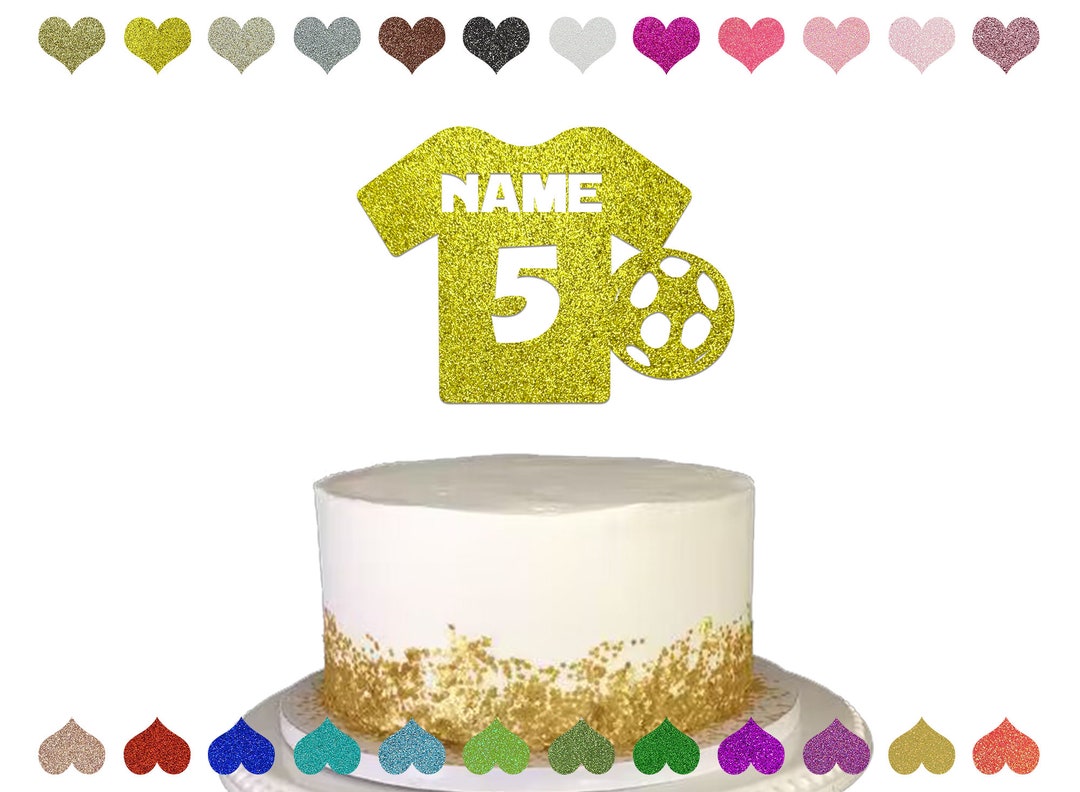 Custom Soccer Jersey Name Cake Topper, Happy Birthday Name Cake Topper ...