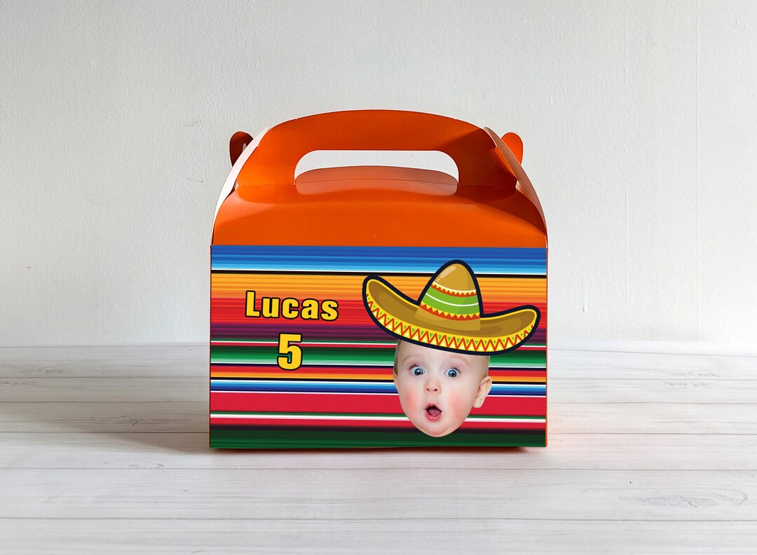 Personalised Mexican Face Gift Box Children’s Party Box Gift Bag Favour ...