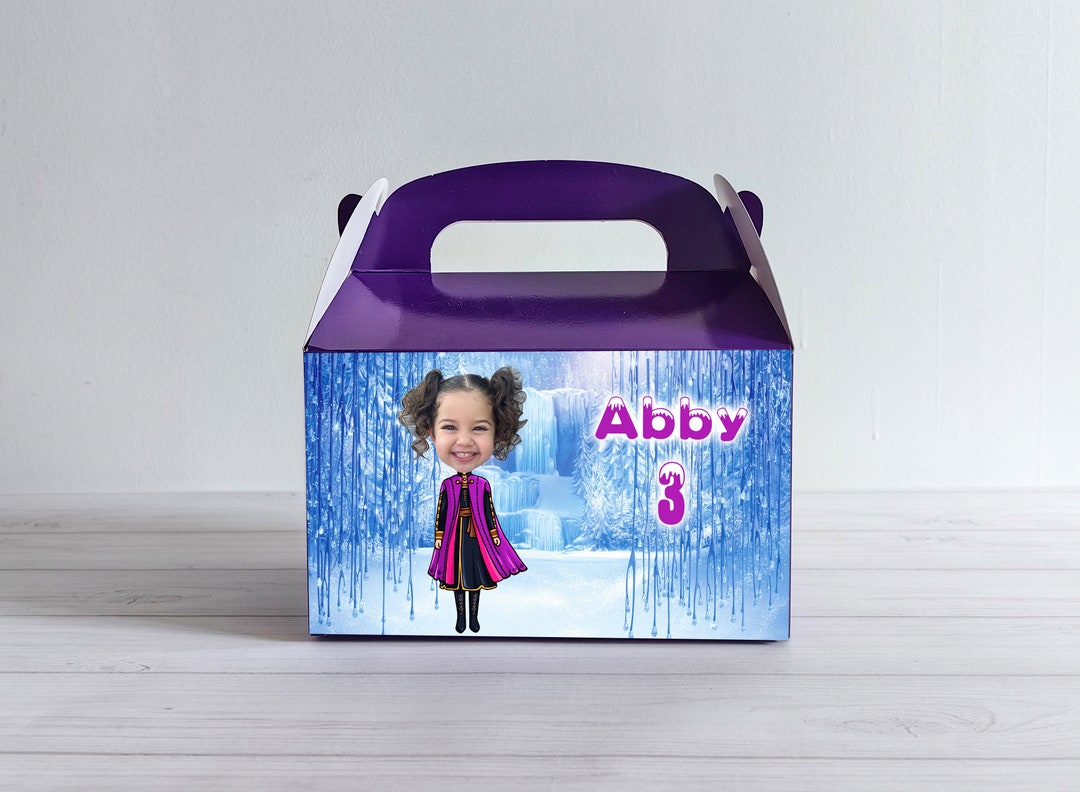 Personalised Frozen Anna Face Gift Box Children’s Party Box Gift Bag ...