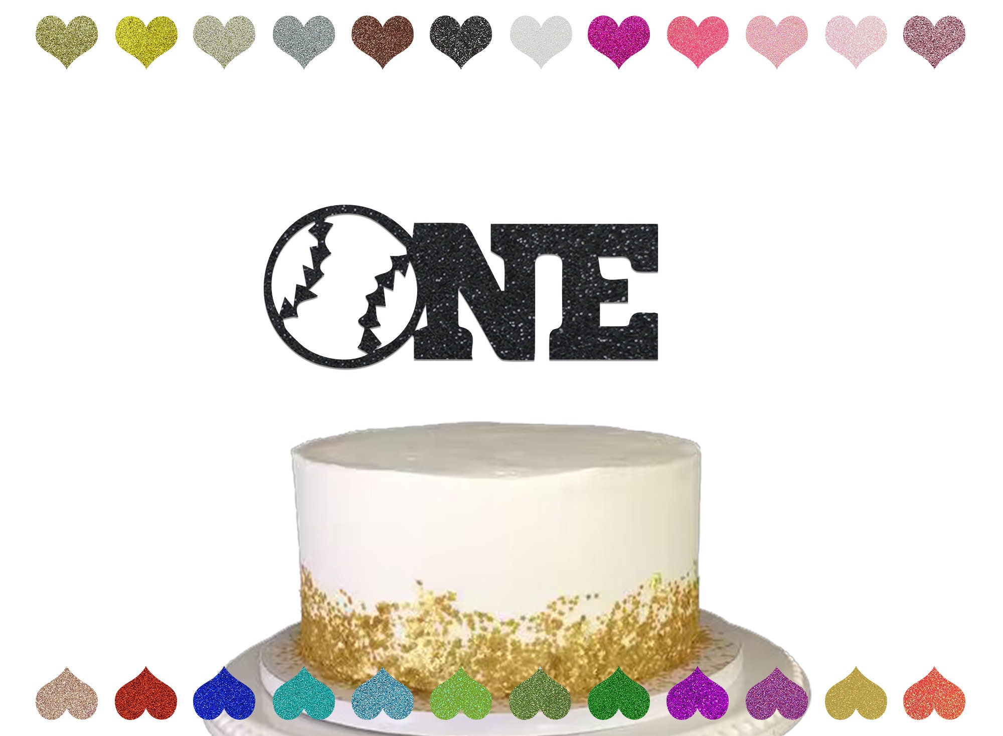 Custom Baseball One Cake Topper Birthday Baseball First Cake - Etsy
