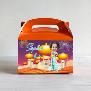 Personalised Jasmine Face Gift Box Children’s Party Box Gift Bag Favour ...