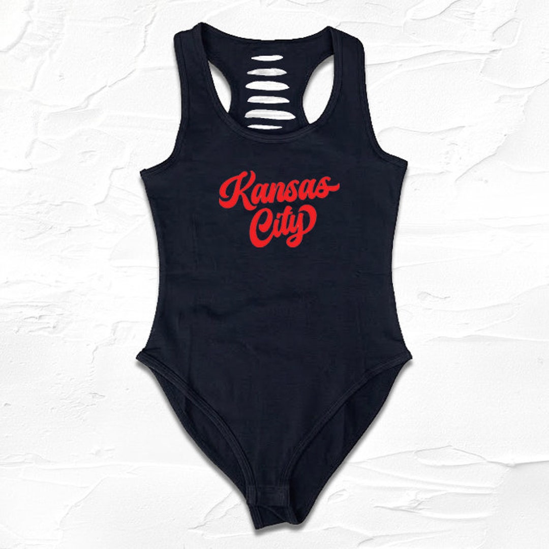 Black Red Womens Kansas City Script Bodysuit, KC Bodysuit, Gameday Outfit, KCMO Shirt, Kansas ...