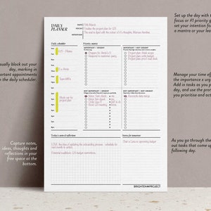 Daily Matrix Planner, Eisenhower Matrix, Time Management Scheduler for ...