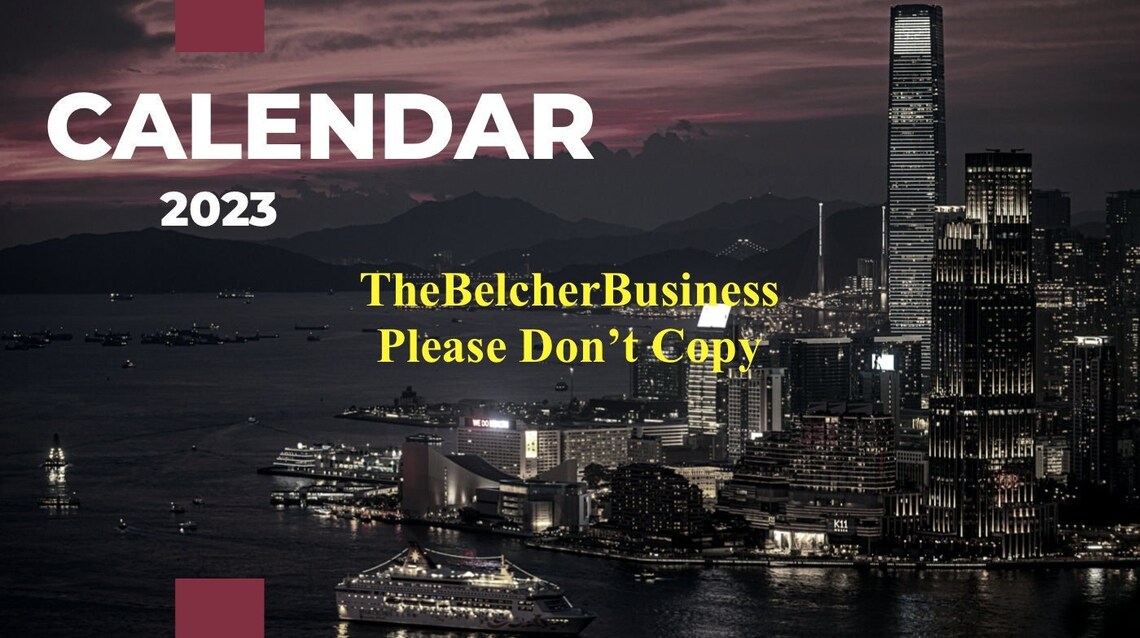 2023 Digital City View Calendar Digital Download to - Etsy