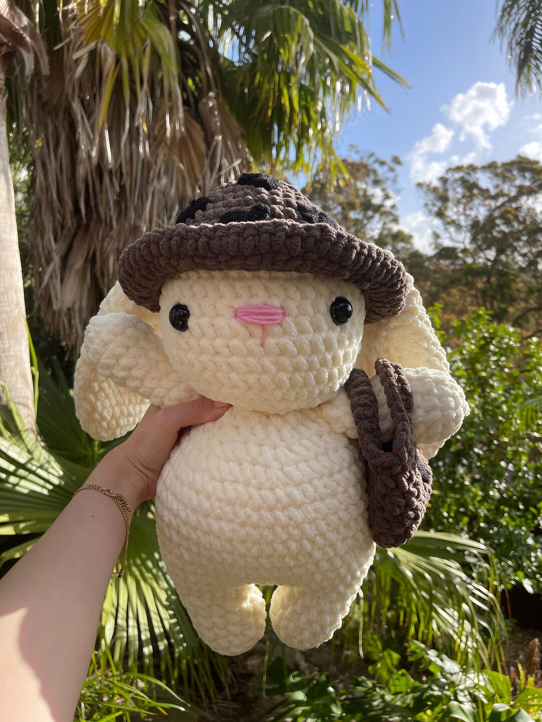 Crochet Bunny Plushie MADE TO ORDER. Customised Plushie, Bear, Kawaii ...