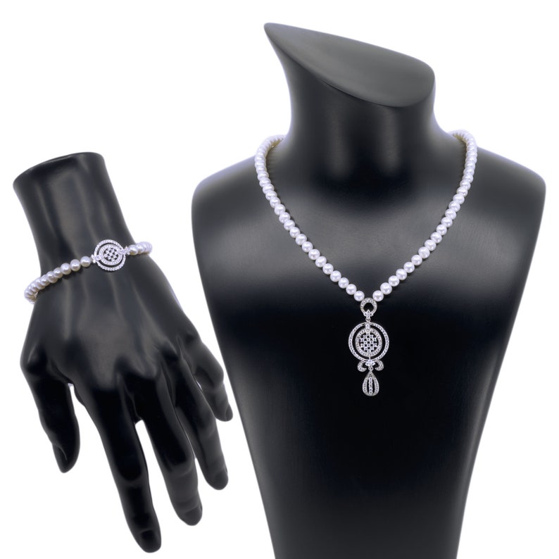 Bridal Jewellery Set Silver Wedding Set Wedding Necklace - Etsy