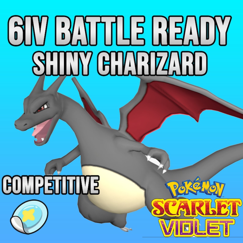 Pokemon Scarlet/violet / Shiny Charizard / 6iv Pokemon / Level 100 / Master Ball / Shiny Pokemon ...