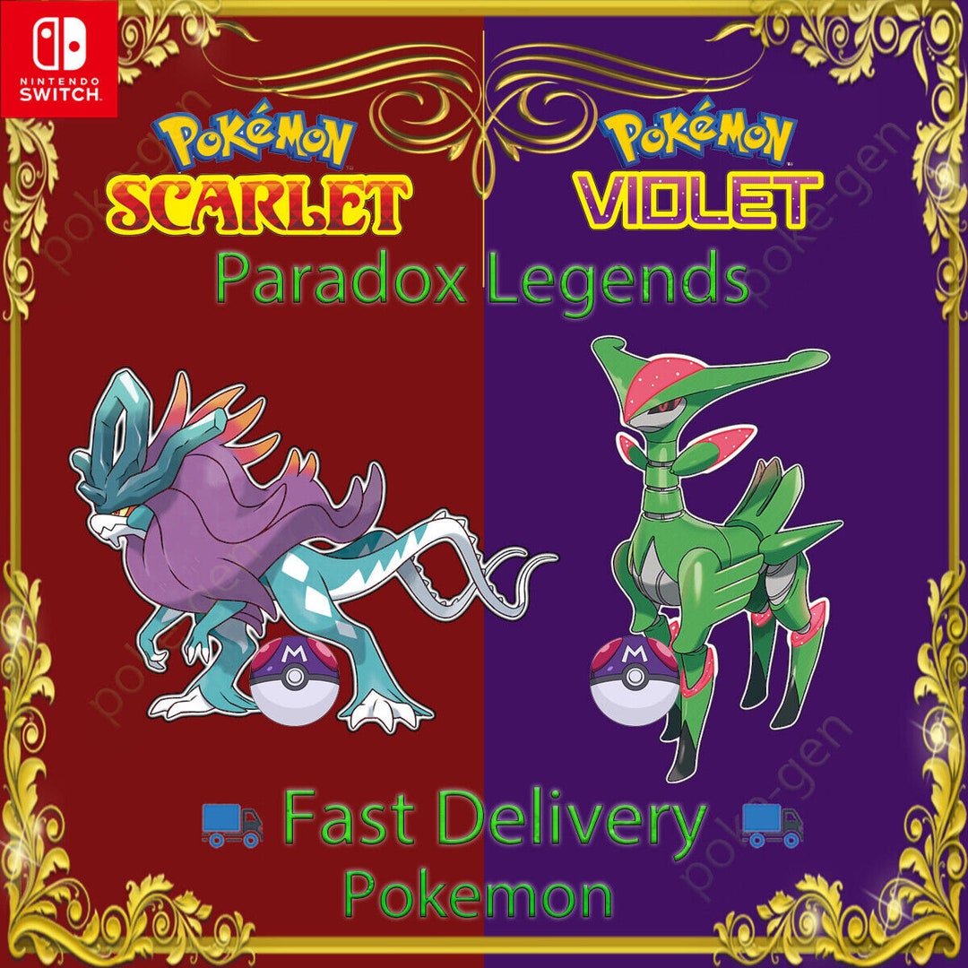 Pokemon Scarlet Violet Walking Wake and Iron Leaves Max Stats 6IV + Master Ball // Fast Trade ...
