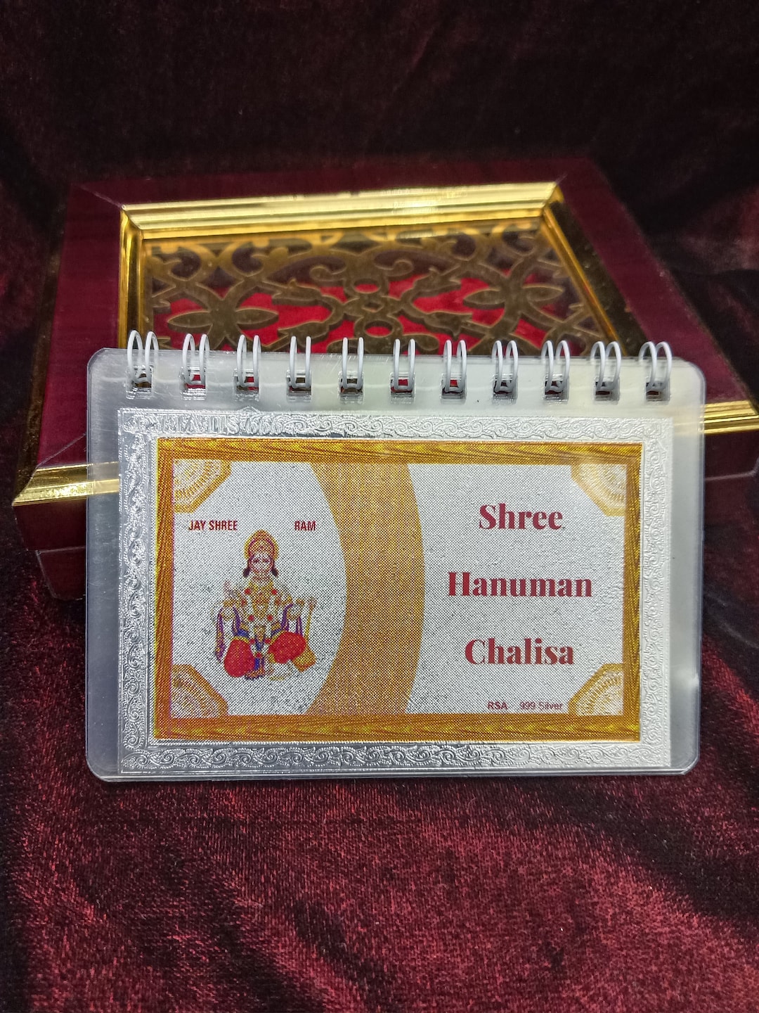 100% Pure Solid Silver Hanuman Chalisa in English With - Etsy