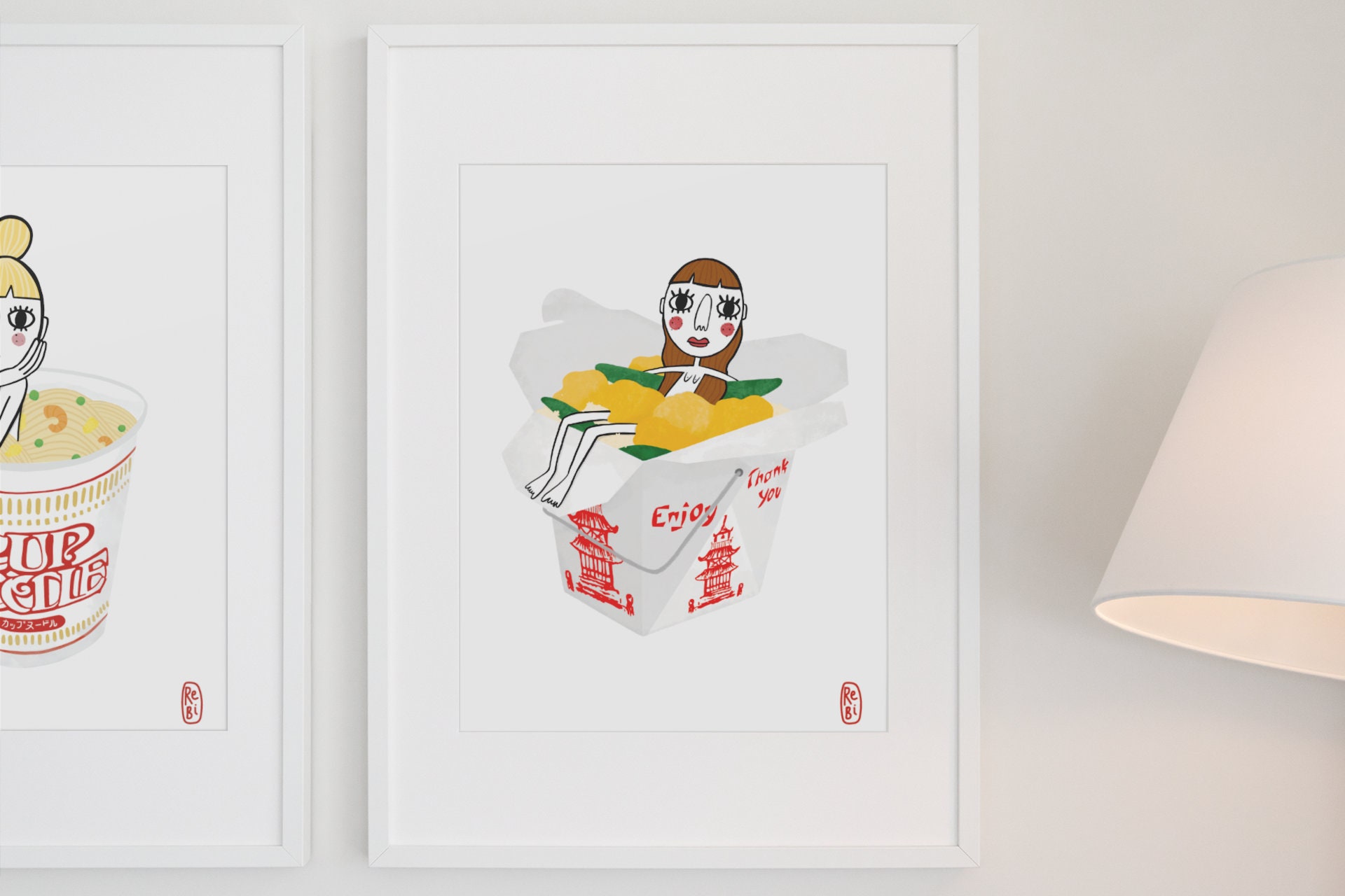Chinese Takeout Girl Poster | Wall Art | Gift Idea | Art Print ...