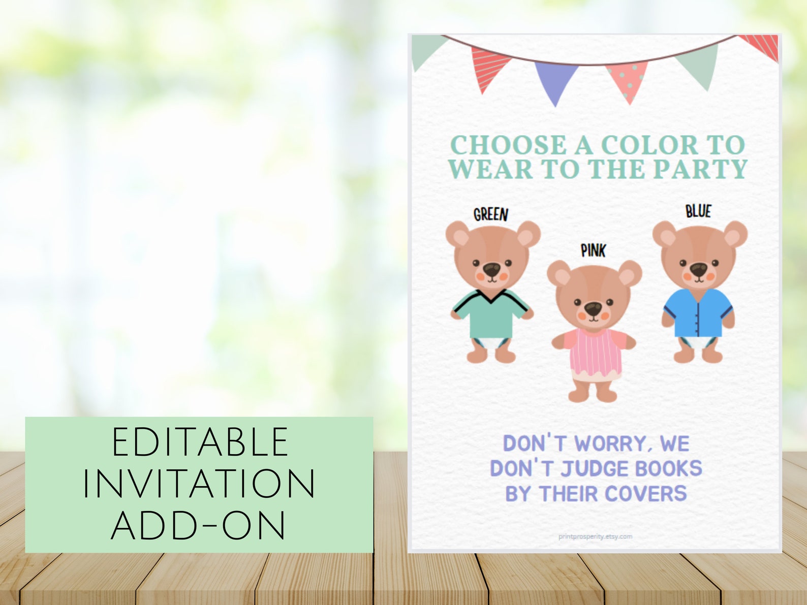 Editable Dress Code Birthday Party Invitation Add-on Template Color ...