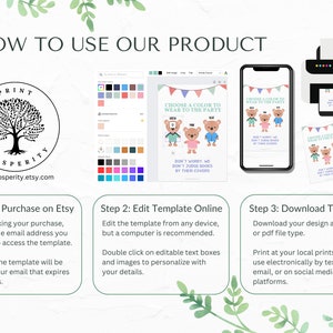 Editable Dress Code Birthday Party Invitation Add-on Template Color ...