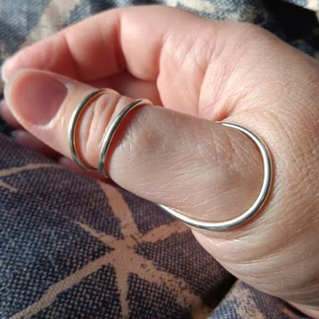 Sterling Silver MCP Joint Support Thumb Ring, Arthritis Rings, Thumb Splint, Arthritis Ring ...