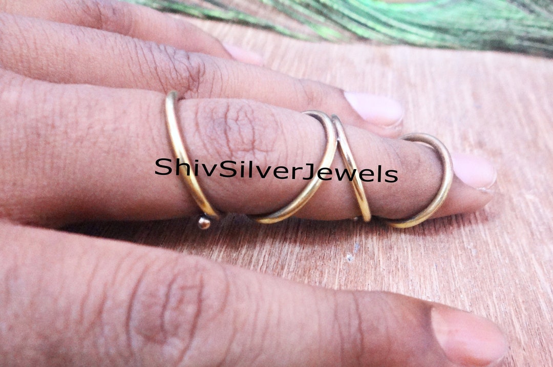Full Finger Arthritis Ring, 925 Sterling Silver Ring, Simple Splint ...