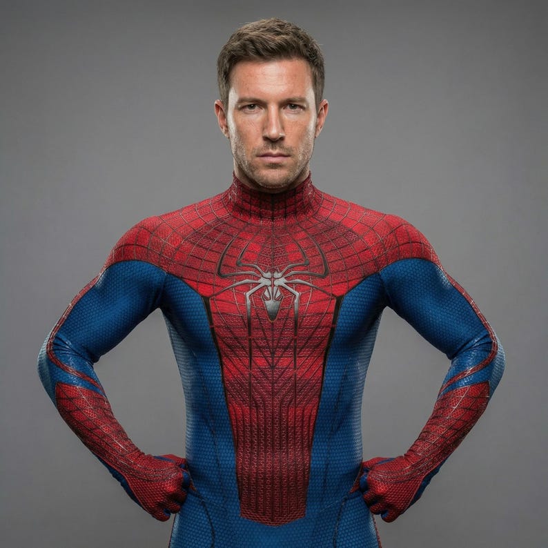 TASM2 Cosplay Suit With 3D Raised Webbing Honeycomb Texture Superhero ...