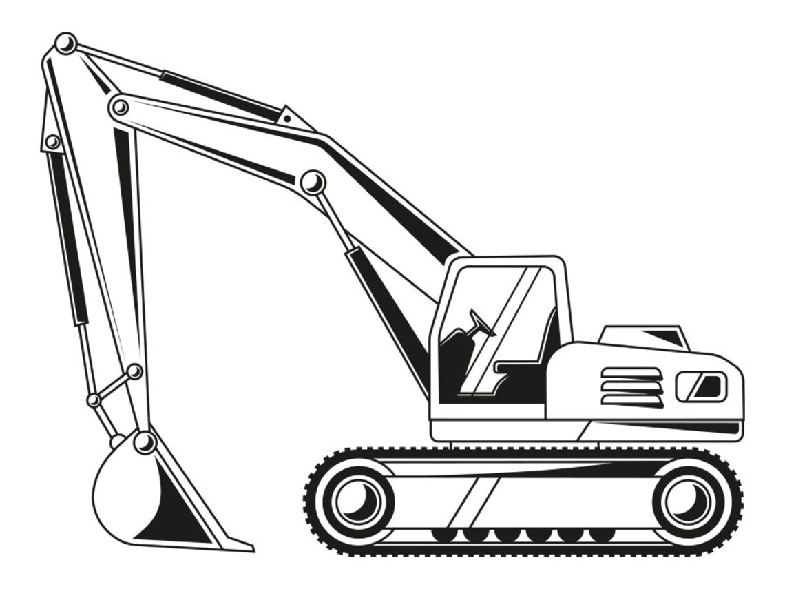 HM© Wall Tattoo Excavator 120 X 89.4 Cm WT-0162 - Etsy