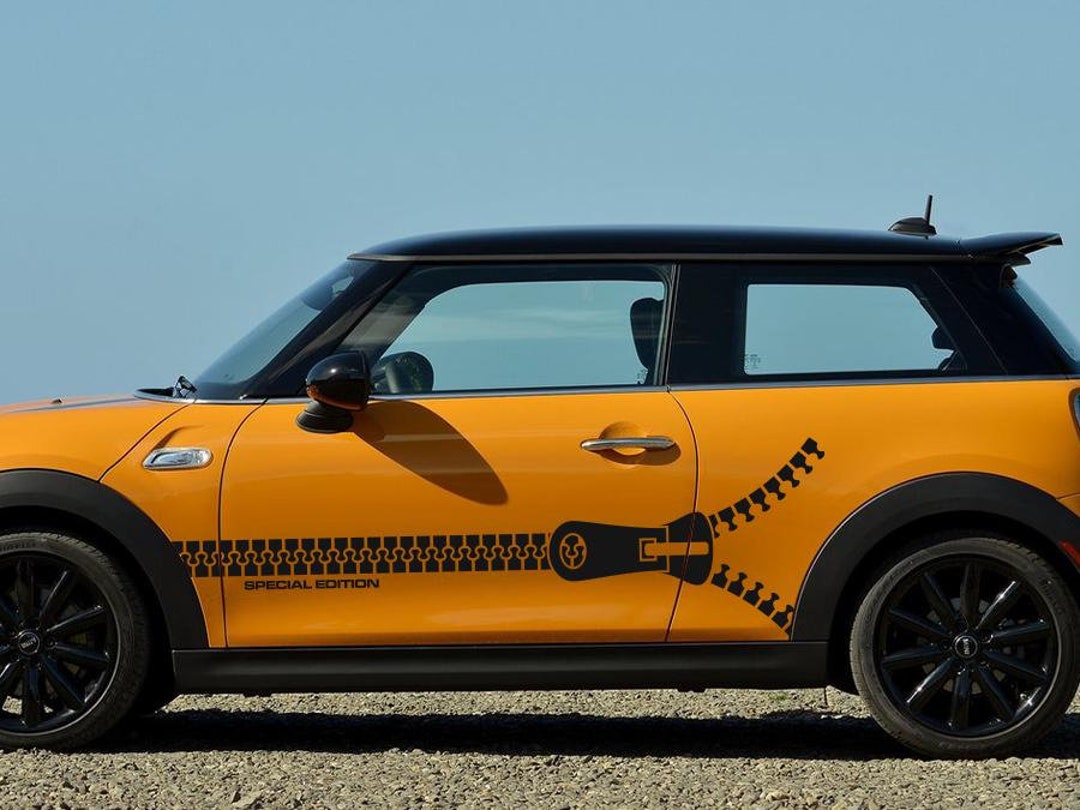 HM© Mini Cooper Zipper, Stripes; Stickers 56 X 170 Cm, 4 Pieces AG-0015 ...