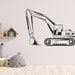 HM© Wall Tattoo Excavator 120 X 89.4 Cm WT-0162 - Etsy