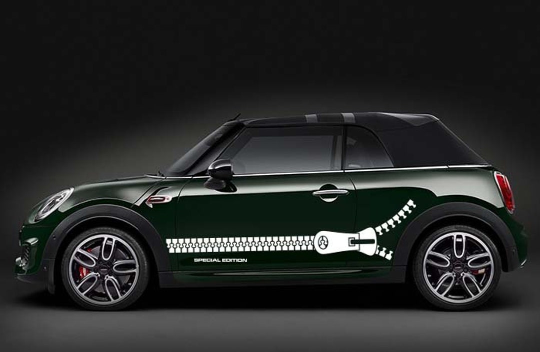 © HM Mini Cooper Zipper, Stripes Sticker 56 X 170 Cm 4-piece AG-0015 - Etsy