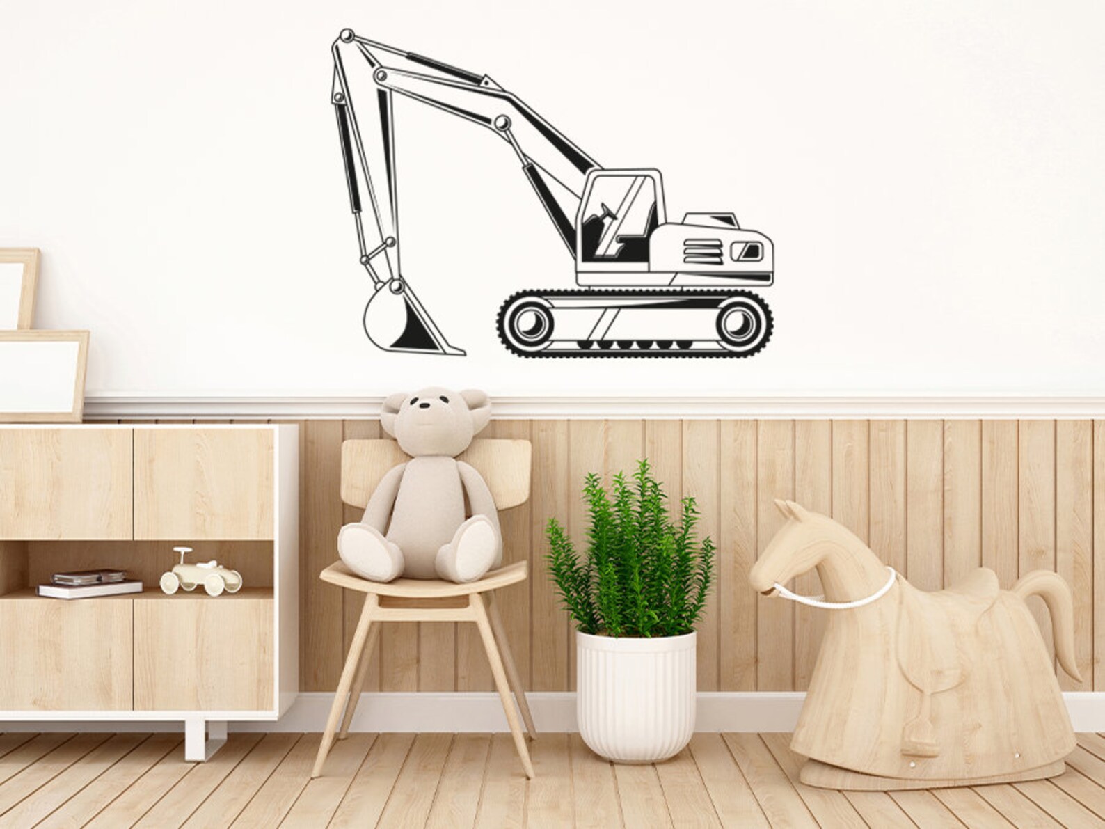 HM© Wall Tattoo Excavator 120 X 89.4 Cm WT-0162 - Etsy