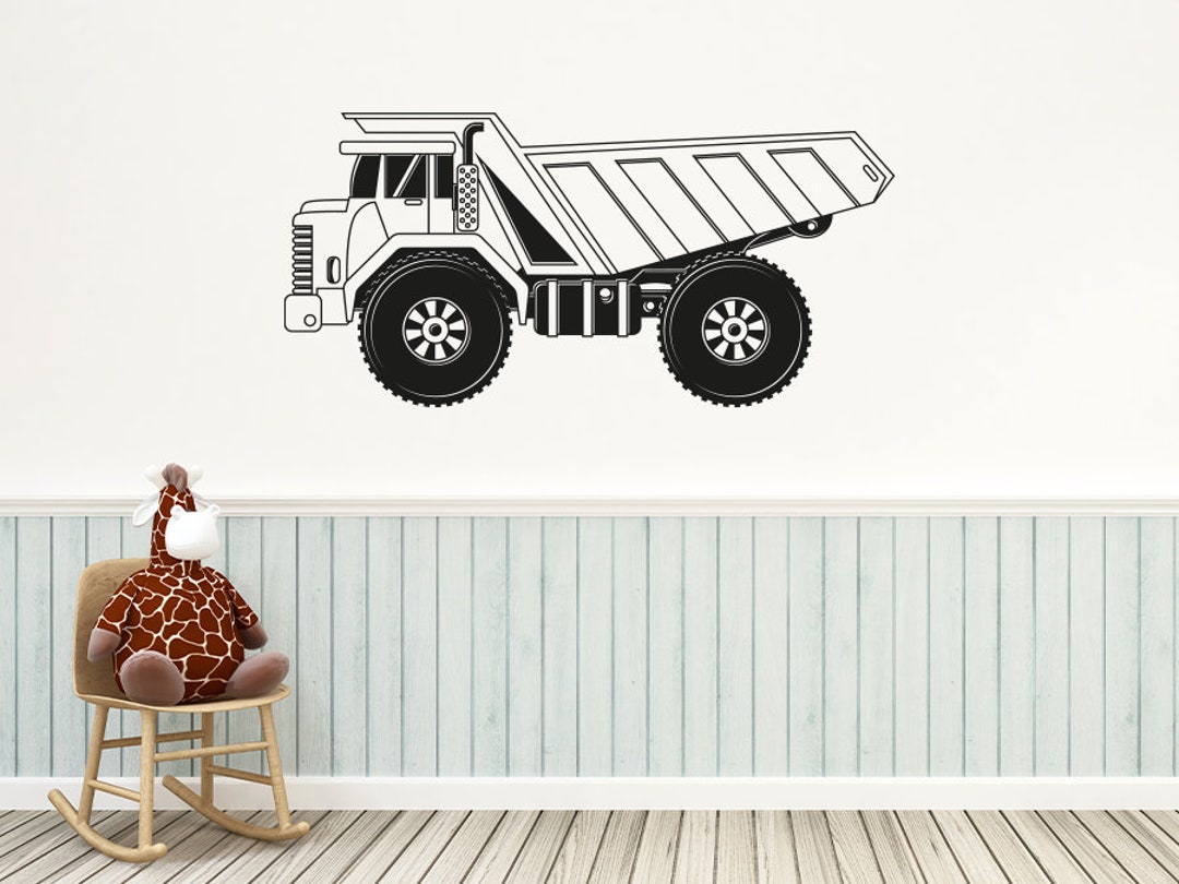 HM© Wall Sticker Tipper, Dump Truck 160 X 77.4 Cm WT-0166 - Etsy