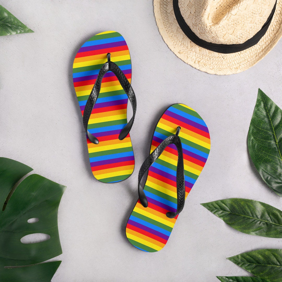 Flip-flops - Rainbow (all Proceeds Donated) - Etsy