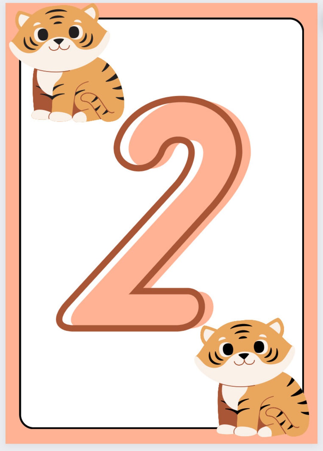 1-10 Number Animal Posters - Etsy