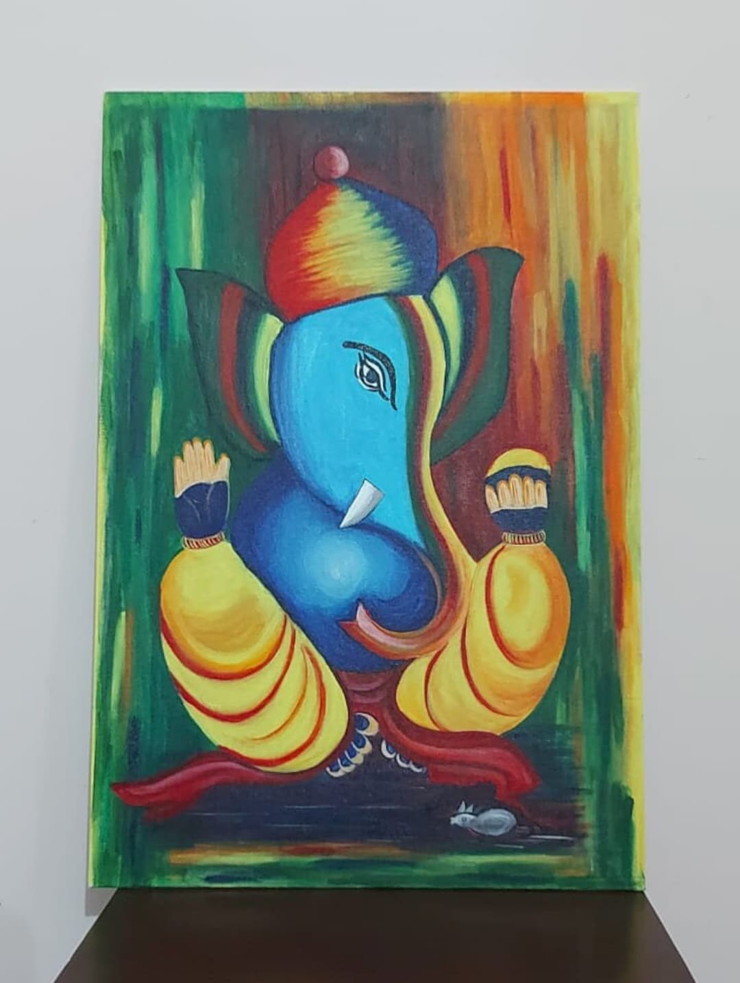Lord Ganesha Canvas Painting Indian God Canvas Painting Wall - Etsy
