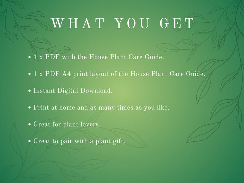 Dumb Cane Care Guide Digital Download Printable Plant Instructions Easy ...