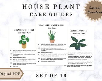 Free Downloadable Plant Care Guides - Etsy