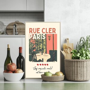 French Cafe Bistro Print, Chef Kitchen Wall Art, Quote Art, Paris ...