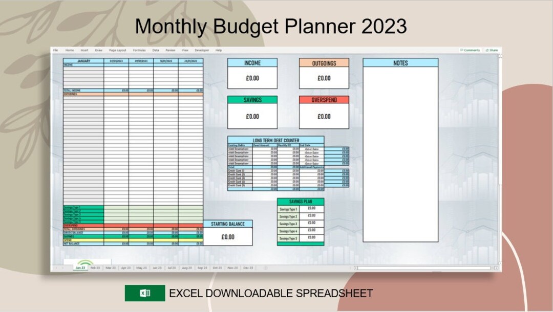 2023 BUDGET SPREADSHEET - Etsy
