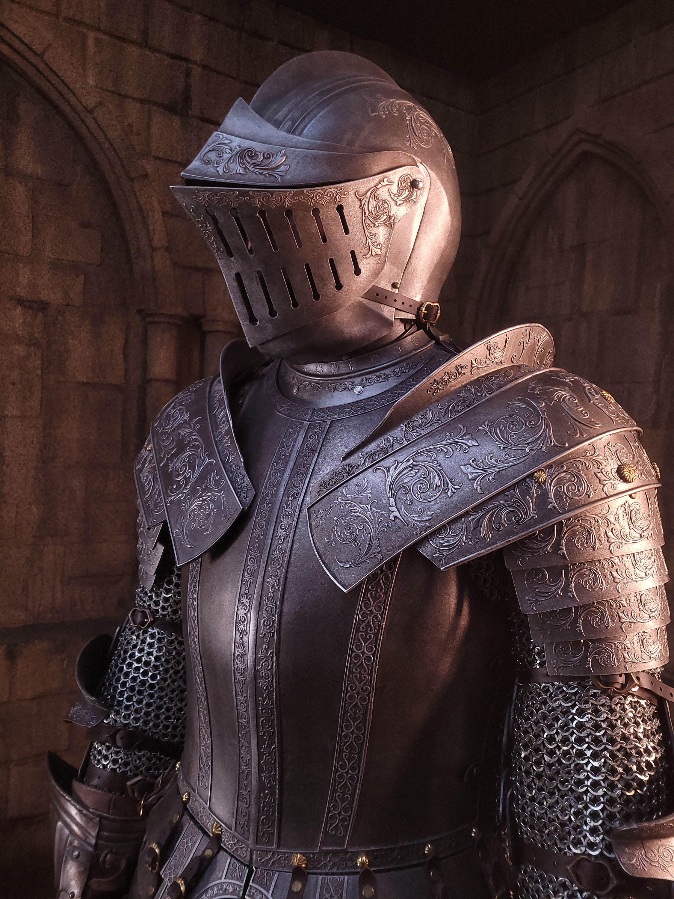 Engraved Heavy Pauldrons - Etsy